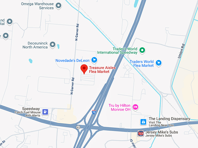 16. treasure aisles flea market map