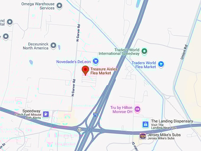 16. treasure aisles flea market map