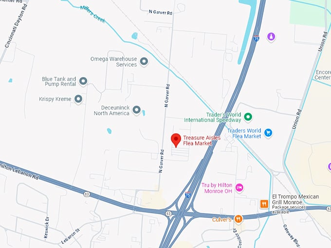16. treasure aisles flea market map