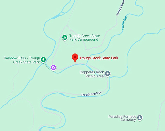16. trough creek state park map