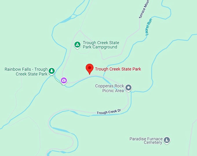 16. trough creek state park map