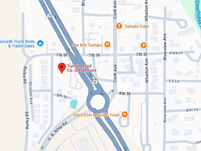 tumalo feed co. steakhouse map