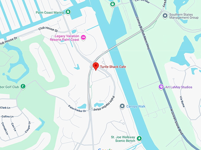 16. turtle shack cafe map