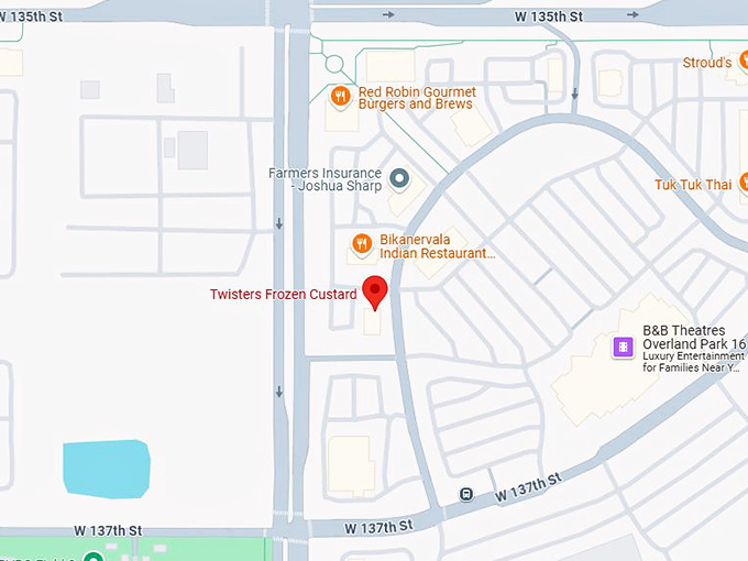 twisters frozen custard map