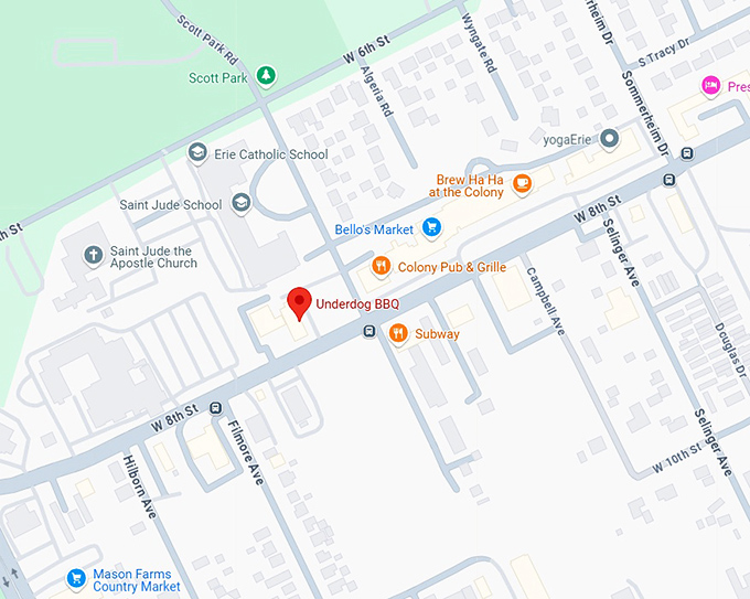 16. underdog bbq map