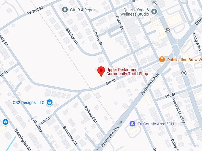 16. upper perkiomen community thrift shop map