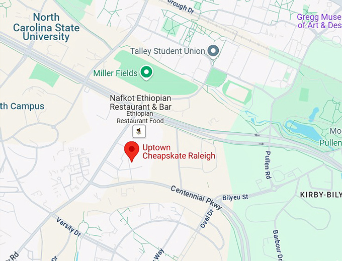 16. uptown cheapskate raleigh map