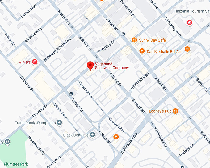 16. vagabond sandwich company map