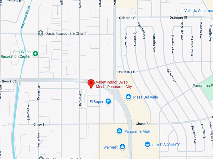 16. valley indoor swap meet panorama city map