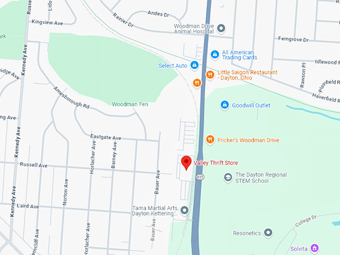 16. valley thrift store map