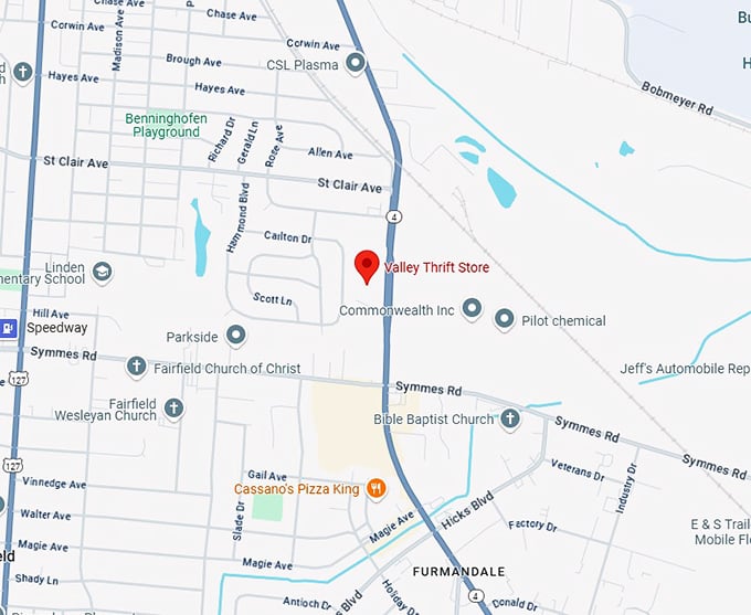 16. valley thrift store map