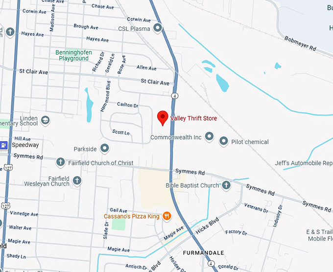 16. valley thrift store map