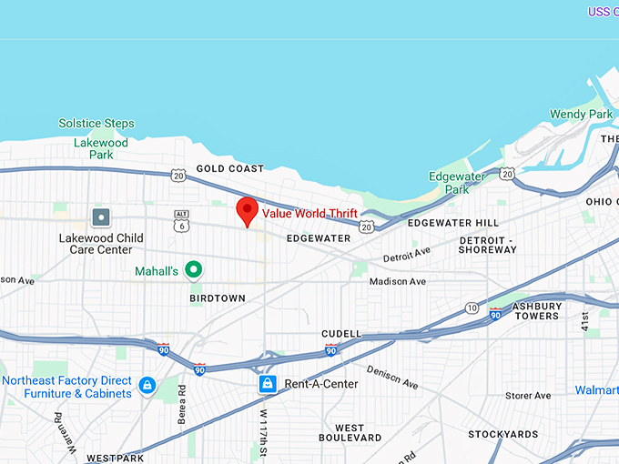 16. value world thrift map