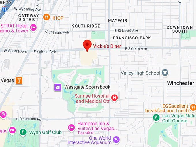 16. vickie's diner map