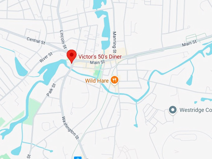 16. victor's 50's diner map