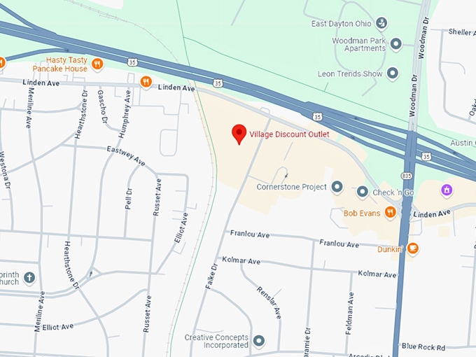 16. village discount outlet map