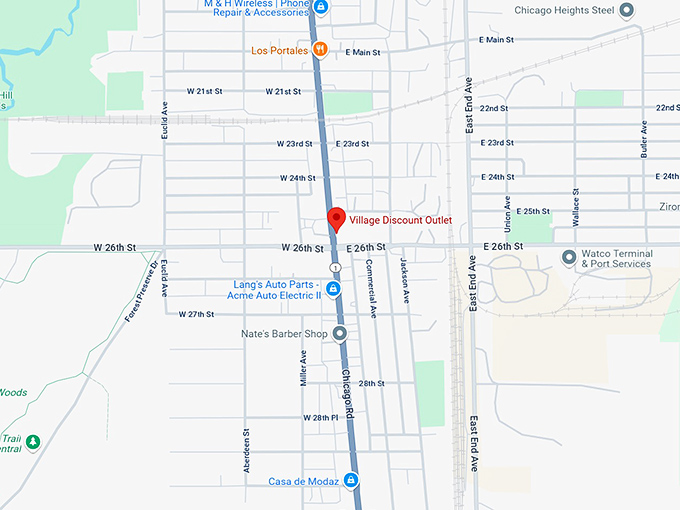 16. village discount outlet map