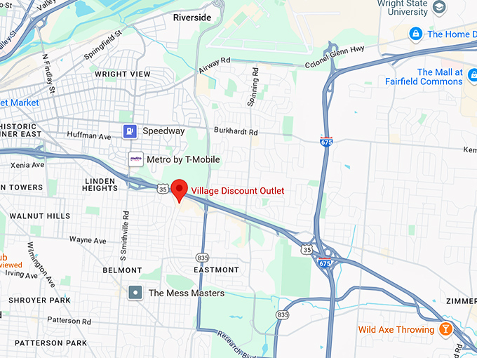 16. village discount outlet map