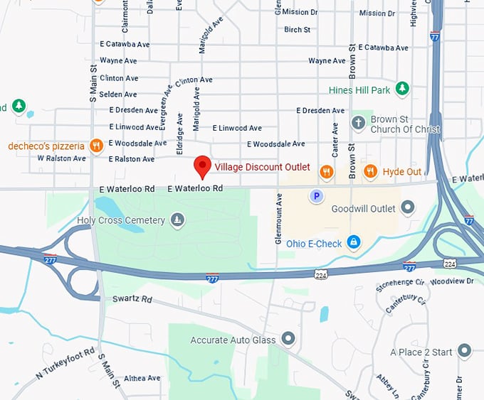 16. village discount outlet map