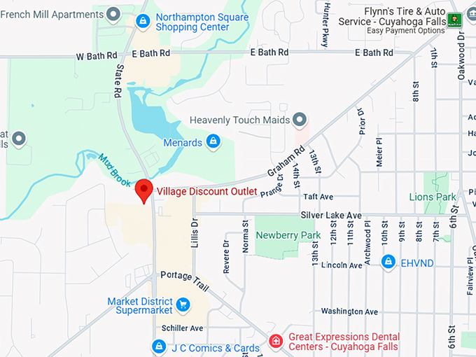 16. village discount outlet map