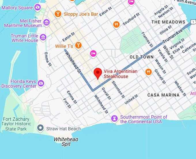 16. viva argentinian steakhouse map