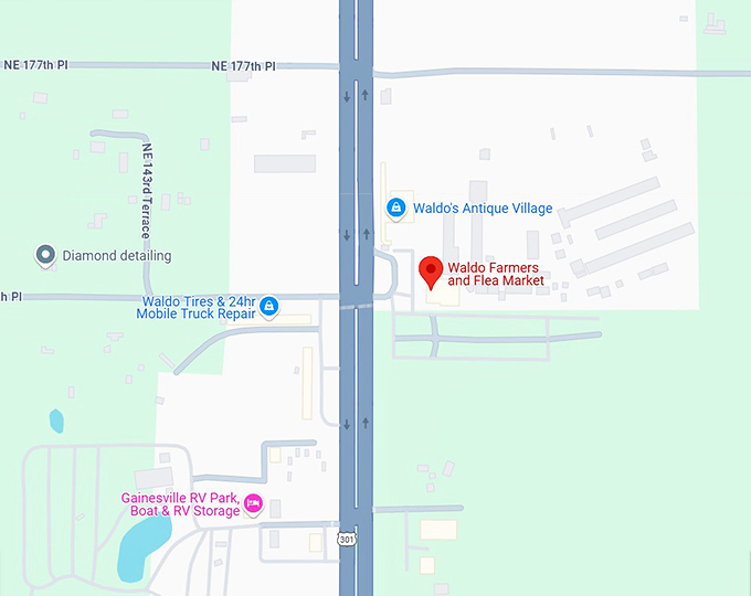 16. waldo farmers and flea market map