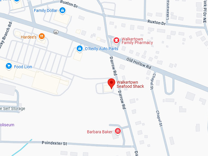 16. walkertown seafood shack map