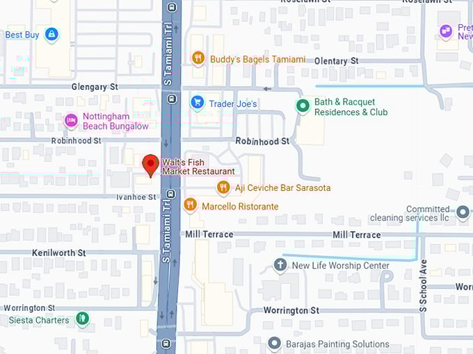 16. walt's fish market restaurant map