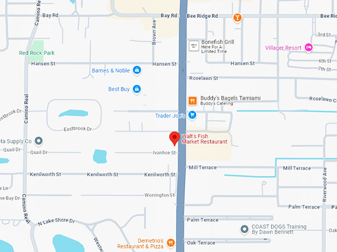16. walt's fish market restaurant map
