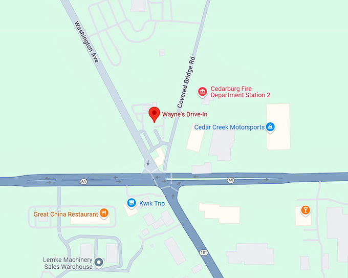 16. wayne's drive in map