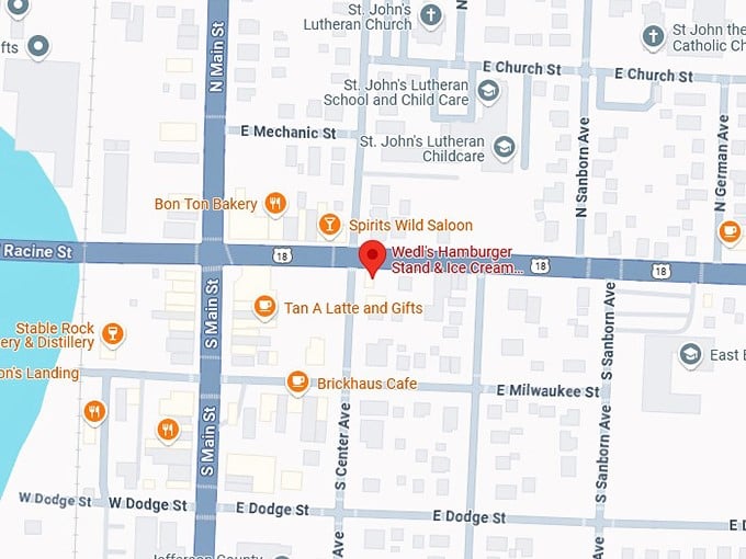 16. wedl's hamburger stand & ice cream parlor (fully open) map