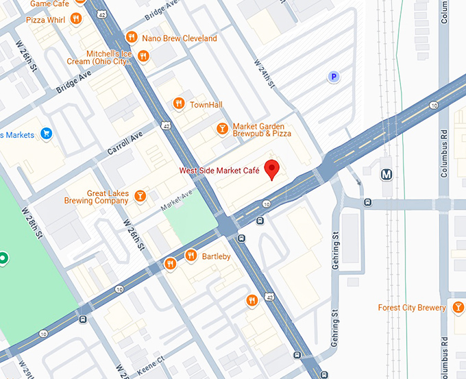 16. west side market café map