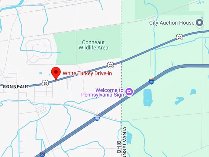 16. white turkey drive in map