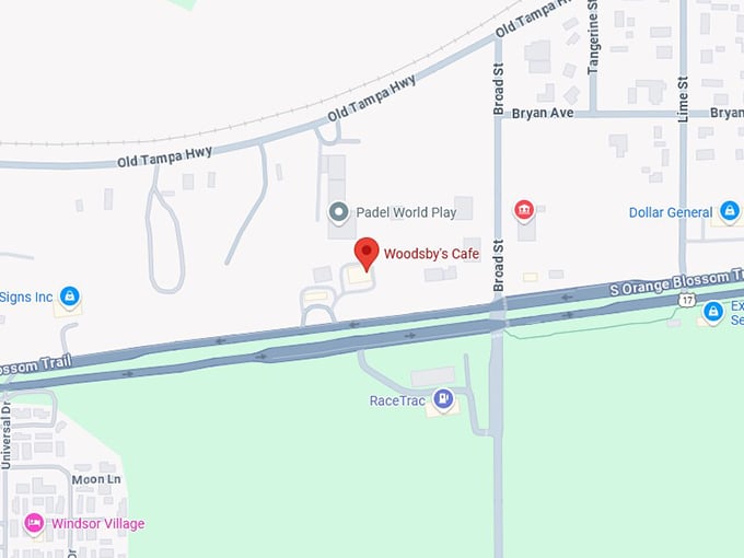 16. woodsby's cafe map