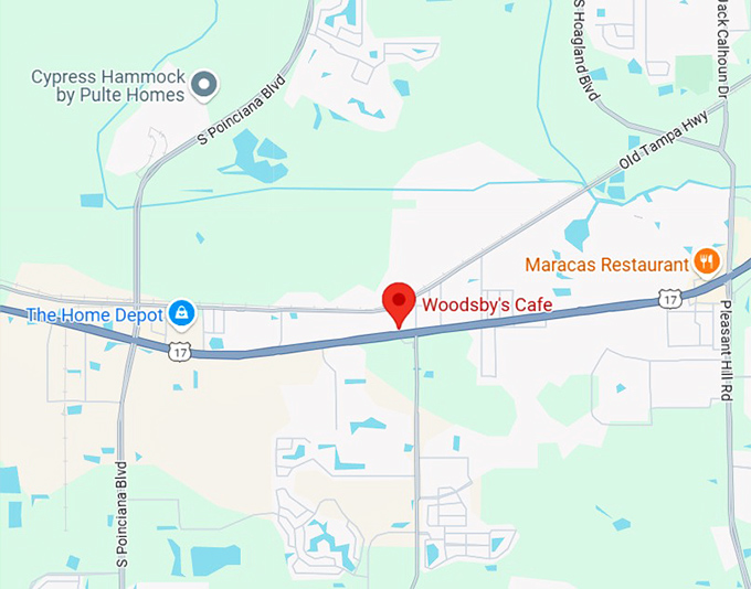 16. woodsby's cafe map