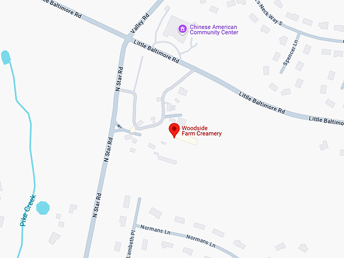 16. woodside farm creamery map