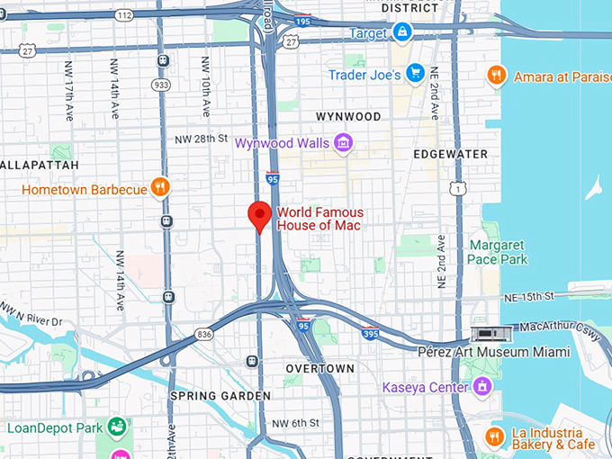 16. world famous house of mac map