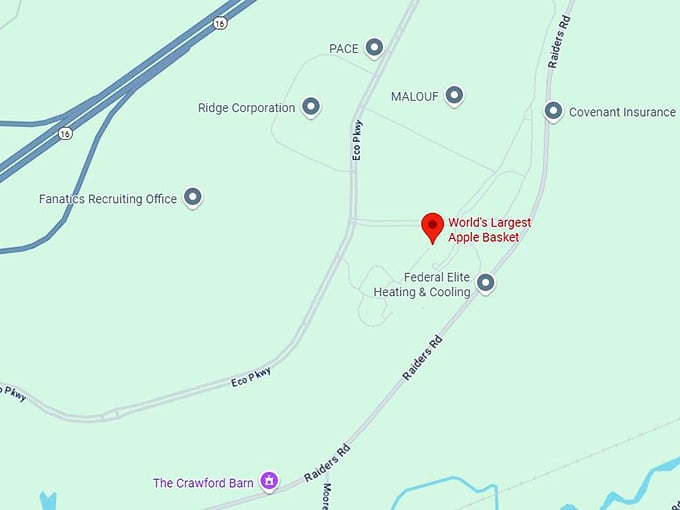 16. world's largest apple basket map