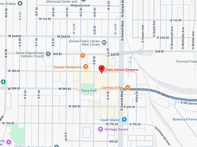 xielo artisan desserts map