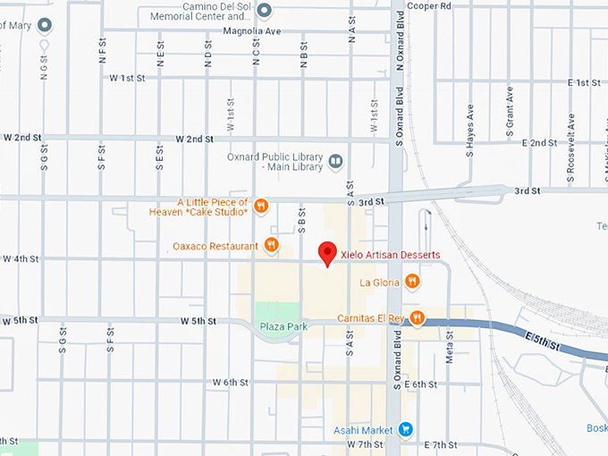 16. xielo artisan desserts map