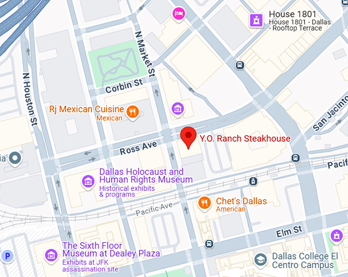 16. y.o. ranch steakhouse map