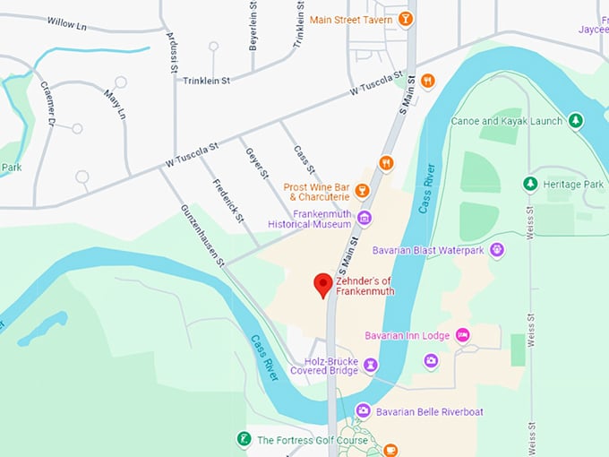16. zehnder's of frankenmuth map