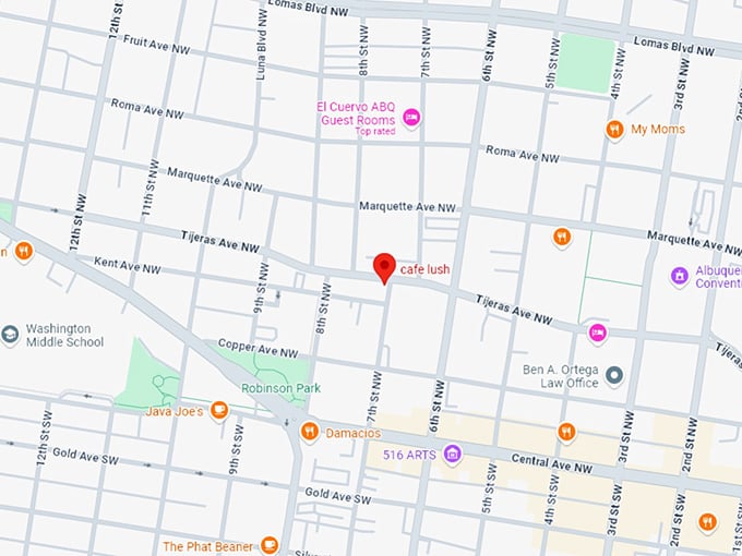 16. cafe lush map