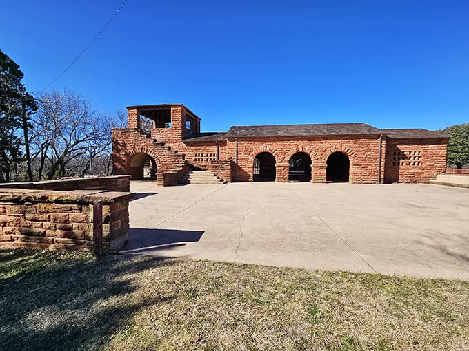 Historic charm in stone! The CCC-built structures at Abilene State Park stand like desert sentinels, whispering tales of Depression-era craftsmanship.