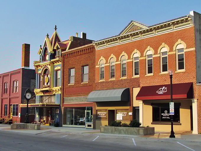 Historic charm meets small-town affordability in Beatrice's colorful downtown, where brick buildings tell stories of simpler, less expensive times.