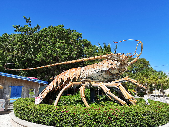 Behold Betsy, the lobster that makes every seafood restaurant mascot look like amateur hour.