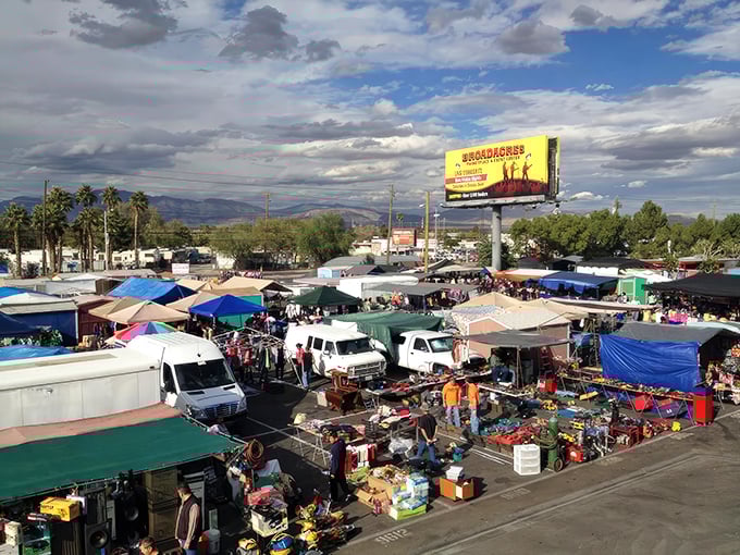 A sea of colorful tents and treasures stretching to the horizon. This is where weekend warriors come to hunt for bargains!