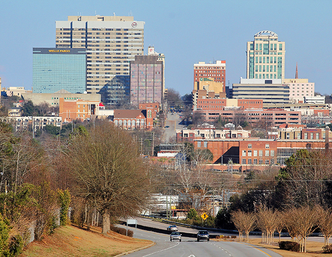 Columbia's skyline rises like a modern oasis amid South Carolina's landscape, where affordability meets urban amenities.