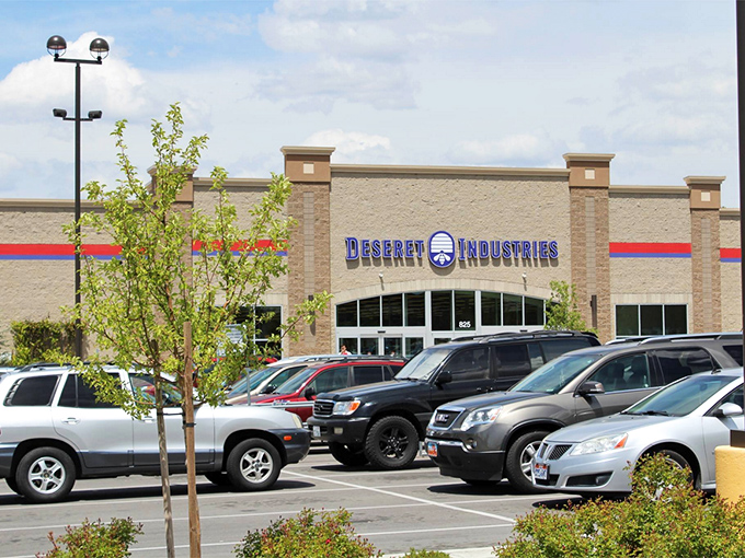 The exterior of Deseret Industries in Nampa beckons with the promise of treasures waiting inside. Like a retail archeological dig with air conditioning!