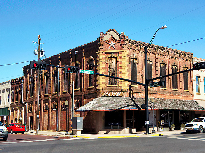 Historic brick buildings stand guard over Gainesville's main intersection, silently telling stories that modern glass-and-steel could never whisper.